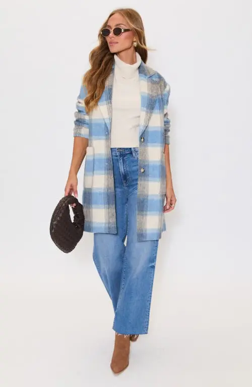 VICI Geneva Brushed Plaid Coat