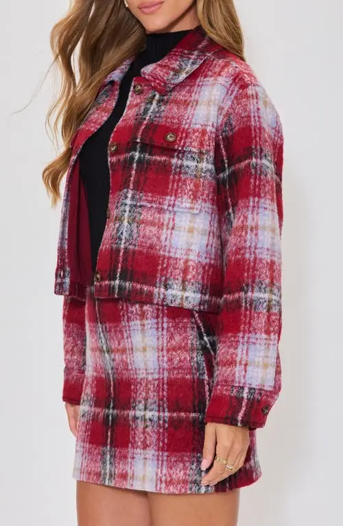 VICI Margaret Plaid Crop Shirt Jacket