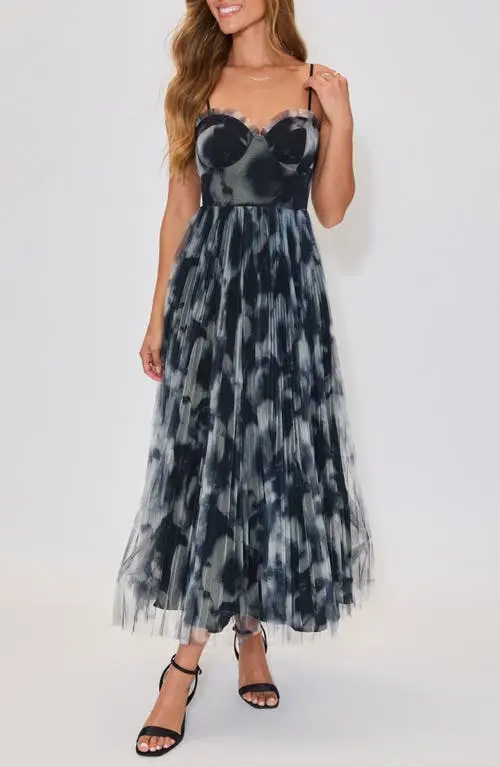 VICI Dark Romance Pleated Maxi Dress