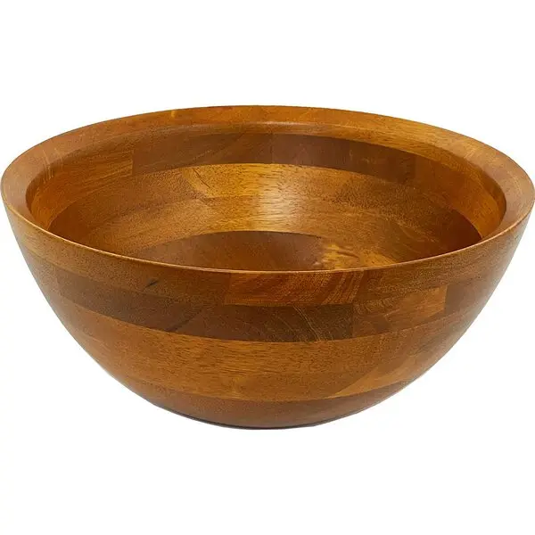 FRIELING Rubberwood Conical Bowl - Brown