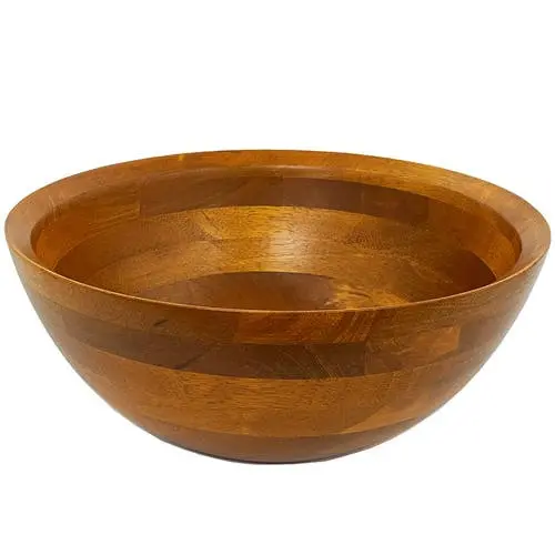 FRIELING Rubberwood Conical Bowl - Brown