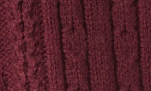 DO BY DEE OCLEPPO Cassia Fringe Cable Sweater - Maroon Banner