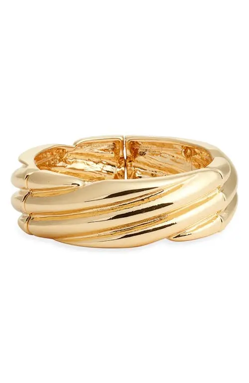 Nordstrom Twisted Cuff Stretch Bracelet - Gold