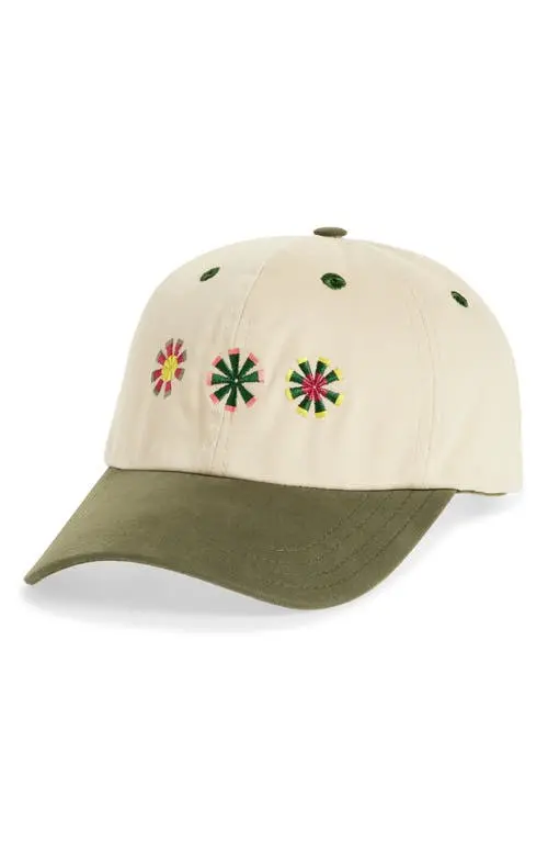 DRAKE'S Embroidered Baseball Cap - Cream And Lovat