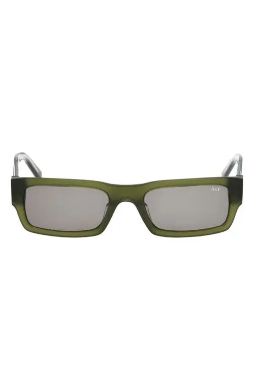 Abercrombie 54mm Rectangular Sunglasses - Shiny Dark Green/green