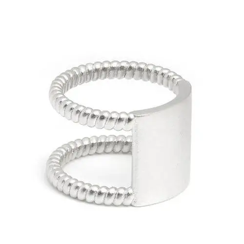 ZARUX Double Rope Ring - White Gold