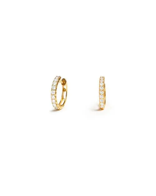 ZARUX Diamond Huggie Earrings