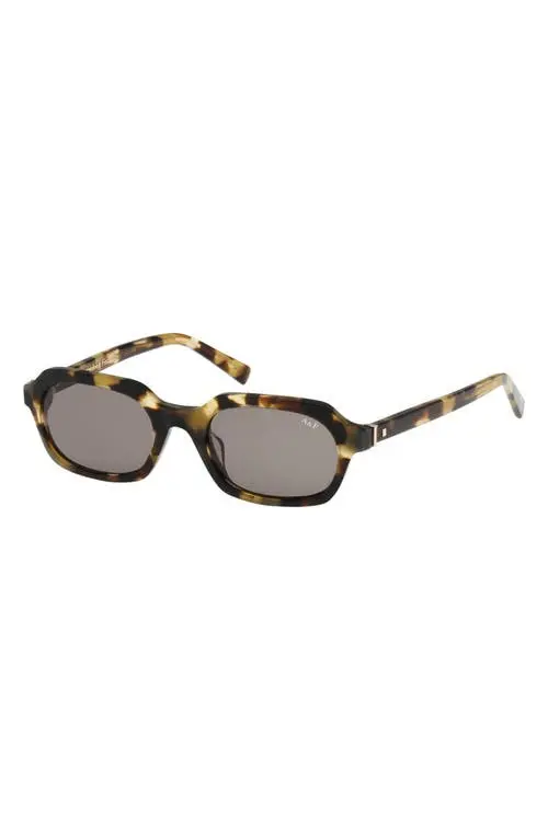 Abercrombie 50mm Oval Sunglasses - Coloured Havana/green
