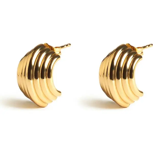 ZARUX Stud Earrings - Yellow Gold