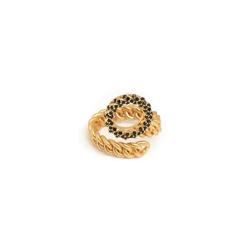 ZARUX Circle Twist Cuban Vermeil Ring