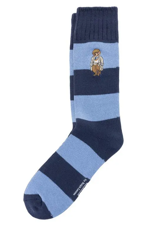 Ralph Lauren Polo Bear Rugby Crew Socks - Blue