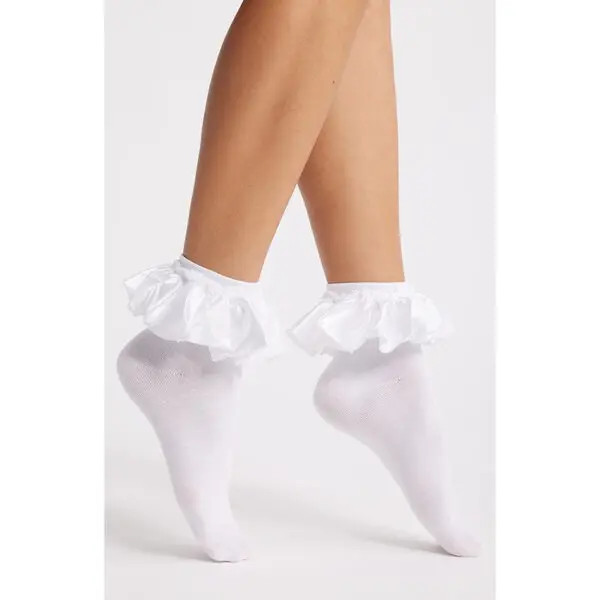 HIGH HEEL JUNGLE Amelia Ankle Socks - White