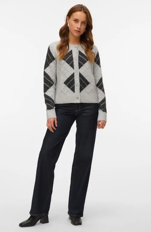 Vero Moda Metallic Argyle Cardigan