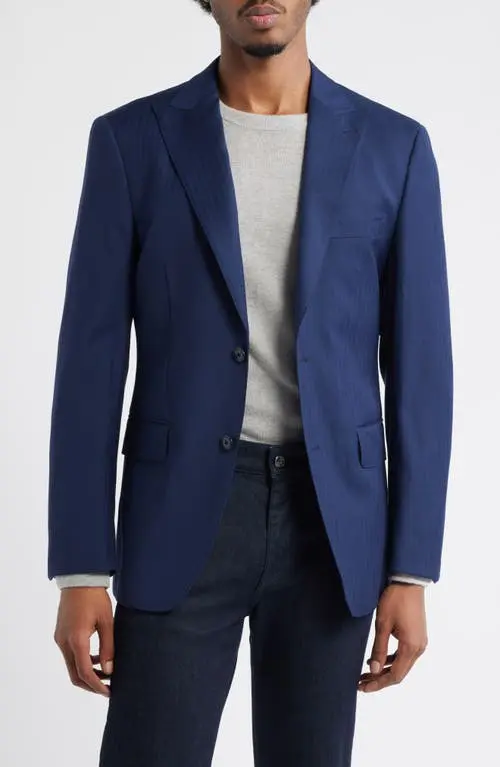 DANIEL HECHTER Wool Herringbone Sport Coat - Navy