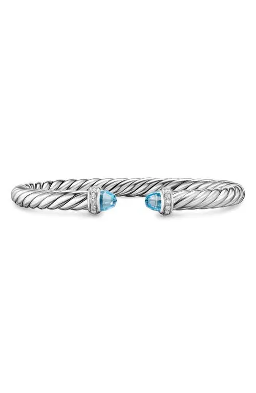 David Yurman Cable Flex Bracelet - Blue Topaz