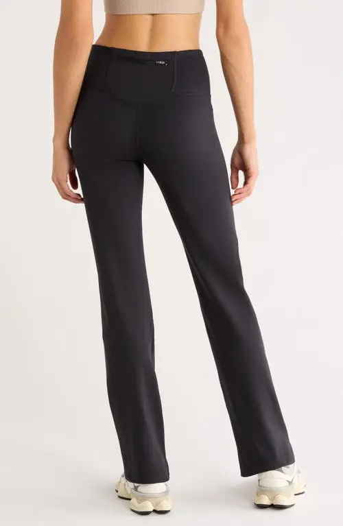Zella High Waist Straight Leg Fleece Back Pants