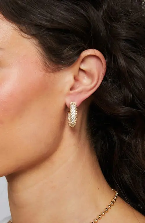 MIRANDA FRYE Dolly Pavè Hoop Earrings - Gold