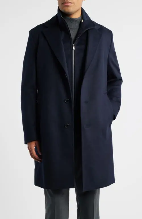 BOSS Jared 3-in-1 Wool Cashmere Coat - Dark Blue