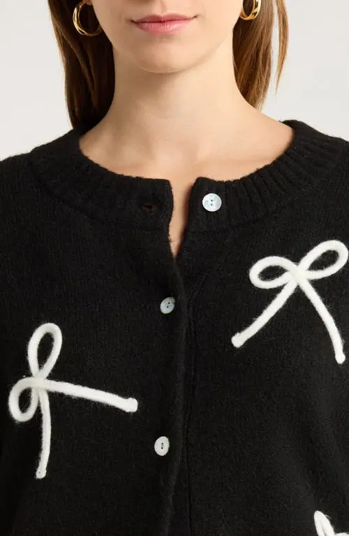 Rails Francesca Intarsia Bow Cardigan