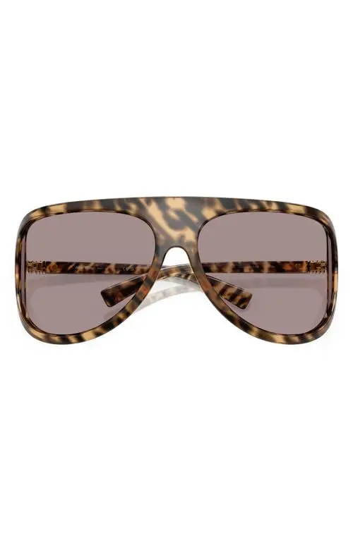 Miu Miu 75mm Oversize Shield Sunglasses - Havana