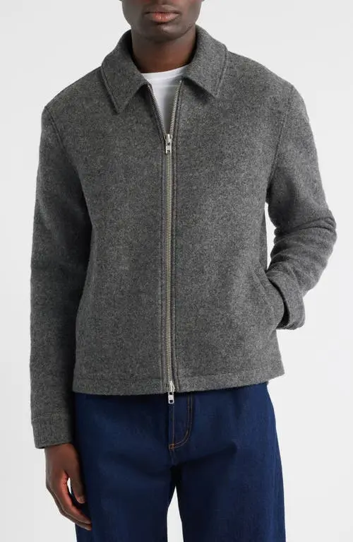 WAX LONDON Eldon Boiled Wool Zip Jacket