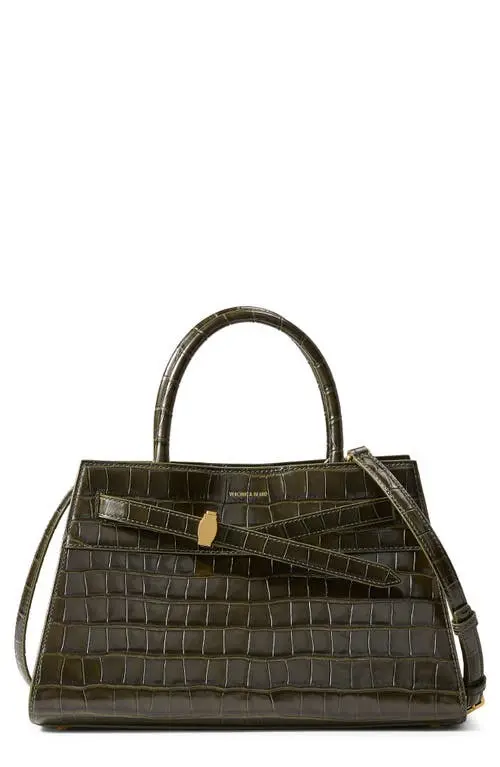 Veronica Beard Croc Embossed Dash Leather Tote - Cypress