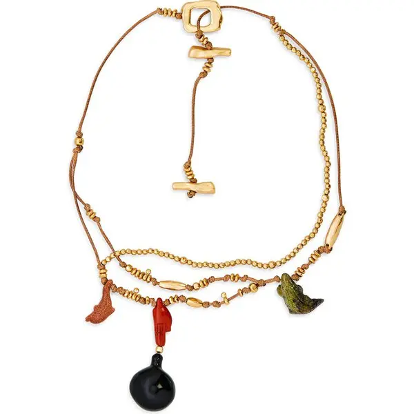 Zimmermann Solara Necklace - Antique Gold/multi