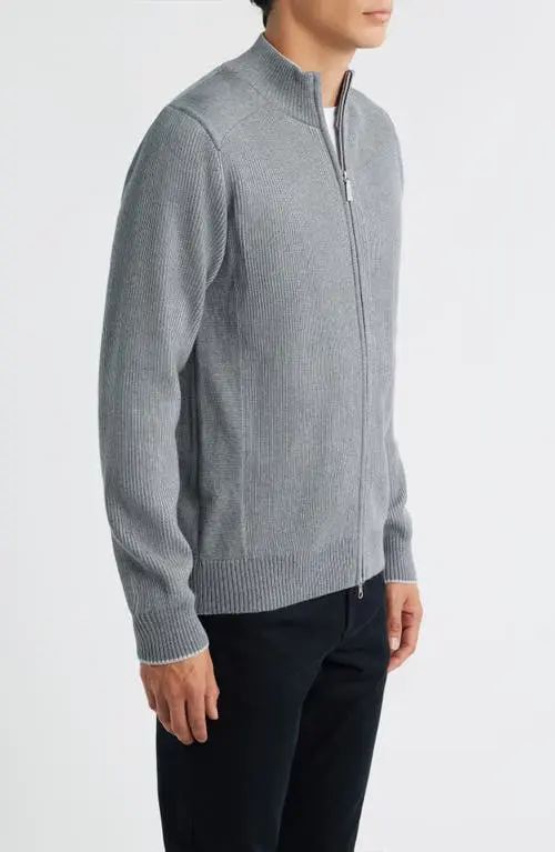 EMANUEL BERG Merino Wool Zip Cardigan