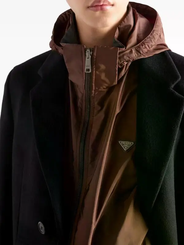 Prada Hooded Zip-front Jacket
