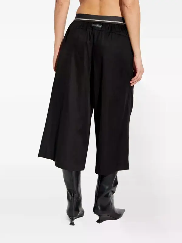 RETHINKIT STUDIOS Elasticated-waistband Cropped Trousers