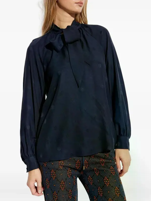 Etro Long-sleeved Bow Blouse