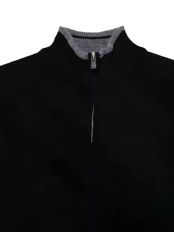 Fedeli Half-zip Sweatshirt - Black