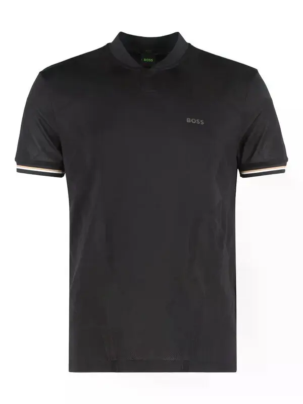 BOSS Contrasting-trim T-shirt - Black