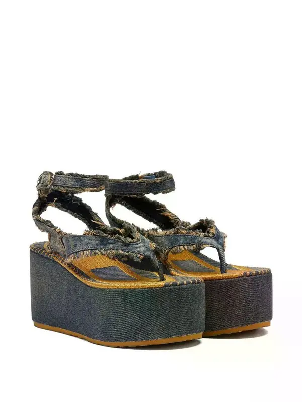 DIESEL® Frayed-edge Platform Sandals