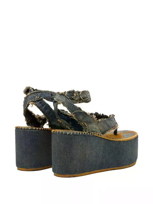 DIESEL® Frayed-edge Platform Sandals