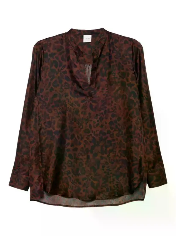 CALIBAN Animal-print Blouse