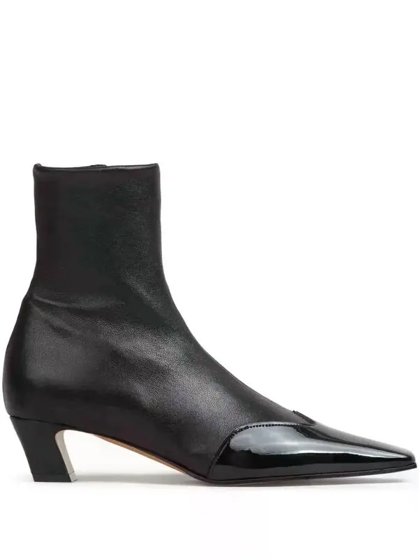 Khaite Patent Leather Ankle Boots