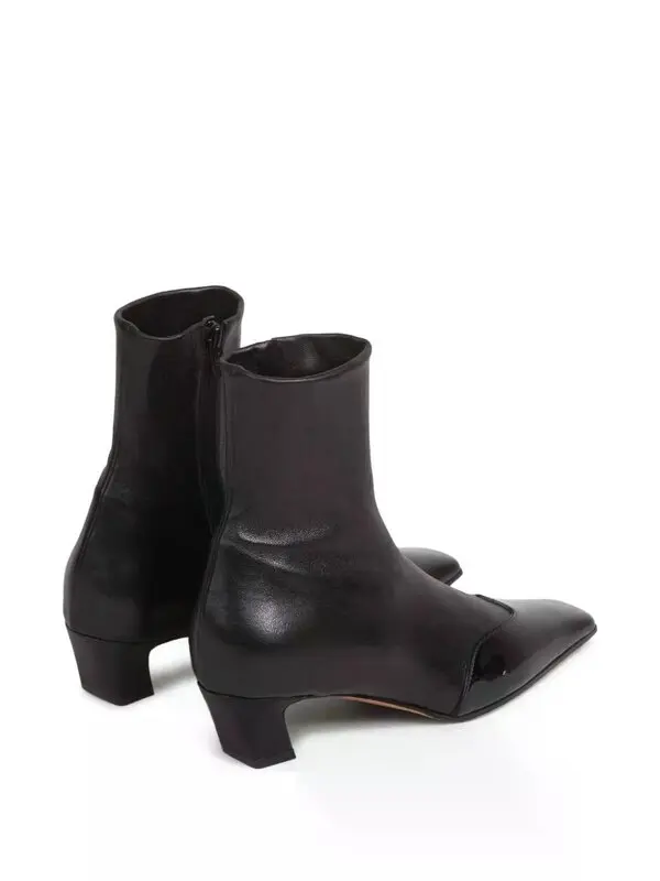 Khaite Patent Leather Ankle Boots