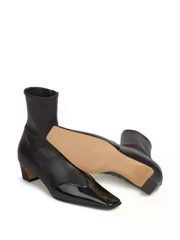 Khaite Patent Leather Ankle Boots