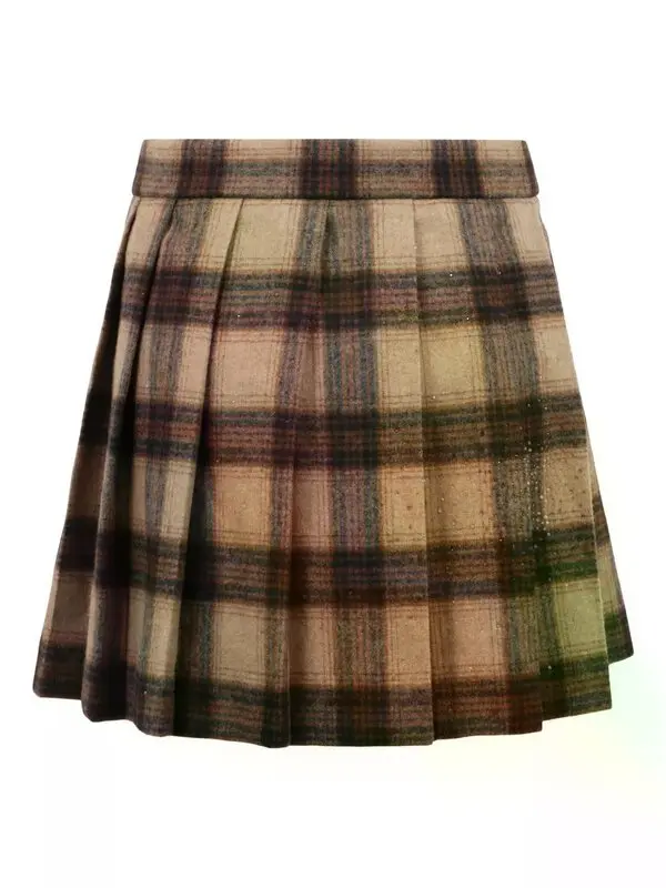 Giuseppe Di Morabito Pleated Check Mini Skirt