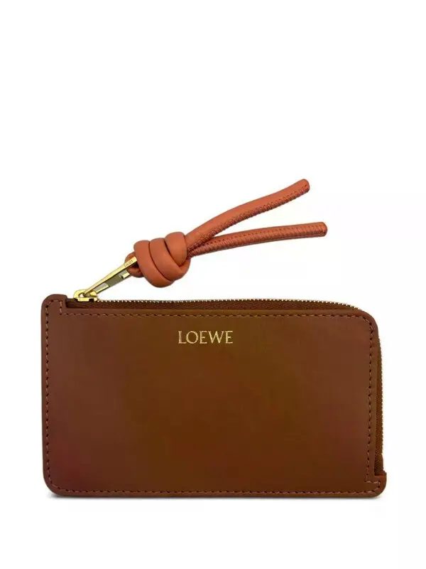 Loewe Logo-print Leather Cardholder - Brown