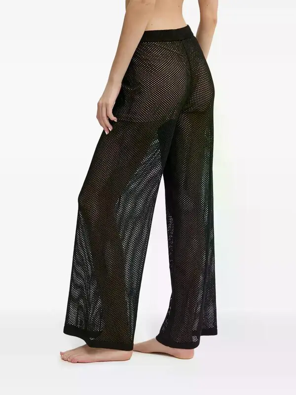 TWINSET Wide-leg Mesh Trousers