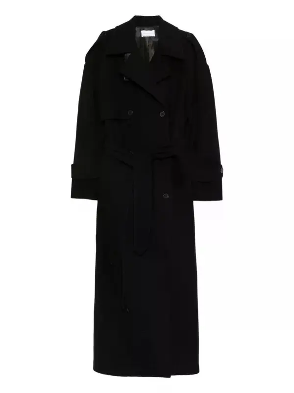 THE NINA STUDIO Belted Double-breasted Coat