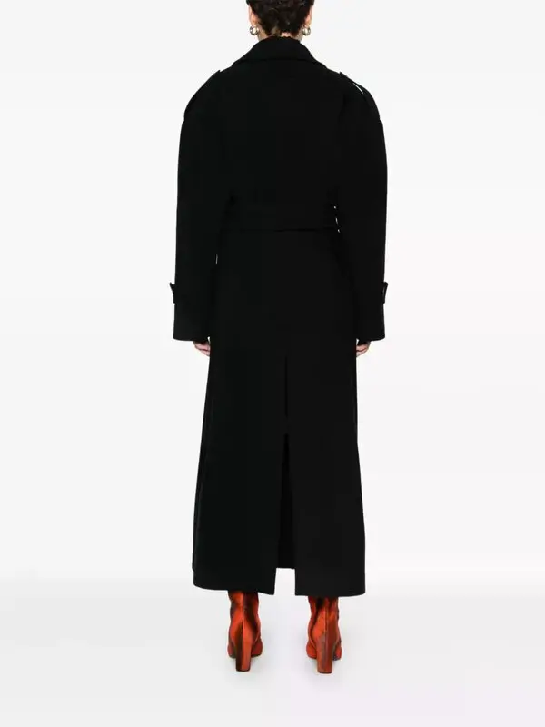 THE NINA STUDIO Belted Double-breasted Coat