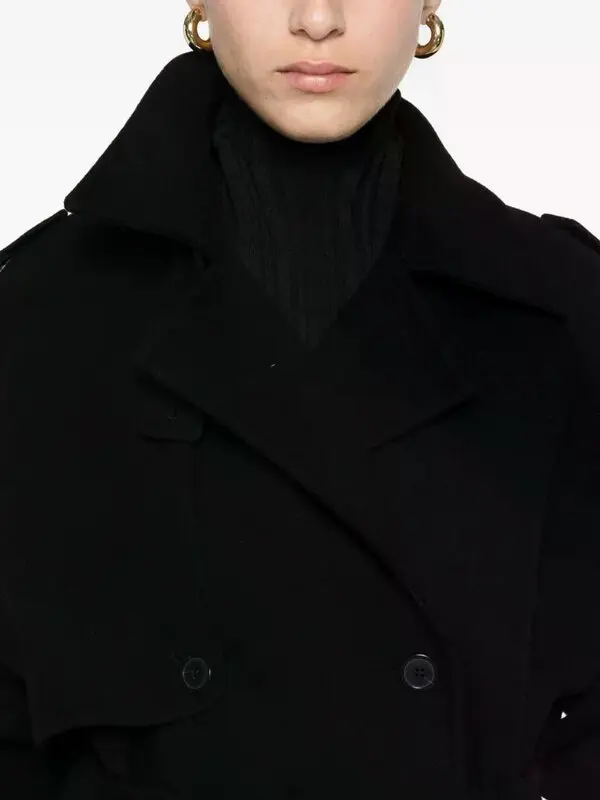 THE NINA STUDIO Belted Double-breasted Coat