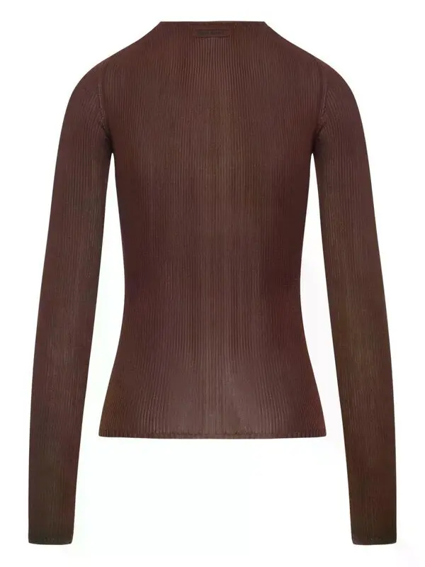 Miu Miu Ribbed Long-sleeve T-shirt