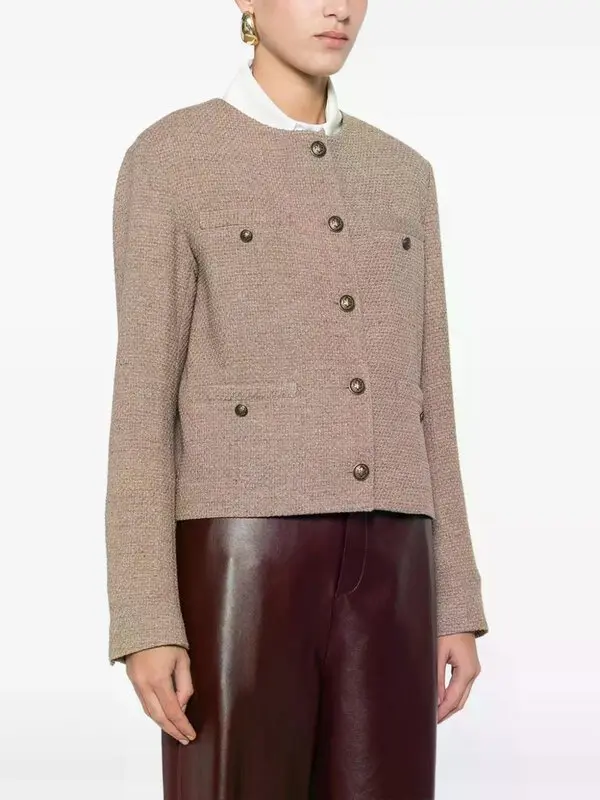 CIRCOLO 1901 Round-neck Tweed Jacket