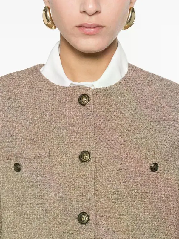 CIRCOLO 1901 Round-neck Tweed Jacket