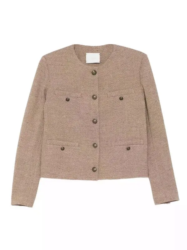 CIRCOLO 1901 Round-neck Tweed Jacket