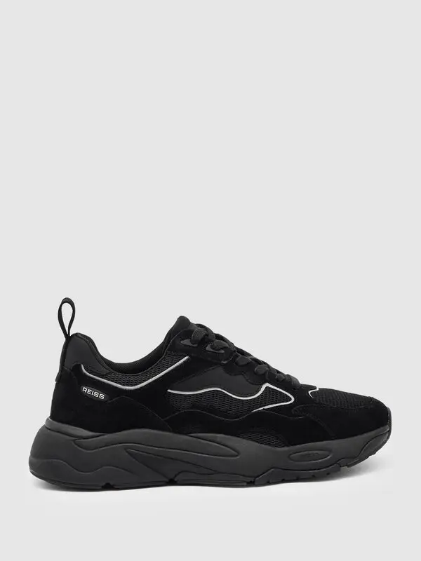 REISS Io Chunky-sole Panelled Runner Trainers